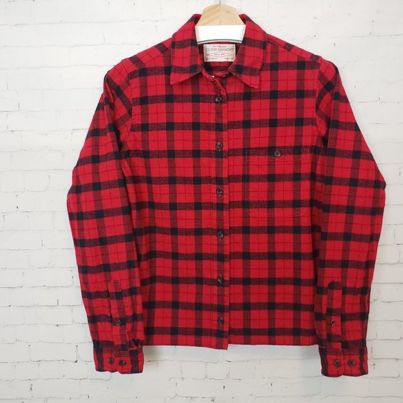 Filson | Tops | Filson Buffalo Plaid Flannel Shirt Button Up Red | Poshmark